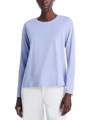 Eileen Fisher Jersey Knit Tee Plume