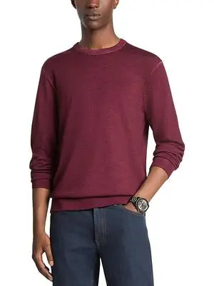 Michael Kors Merino Wool Garment Dyed Sweater - Oxblood