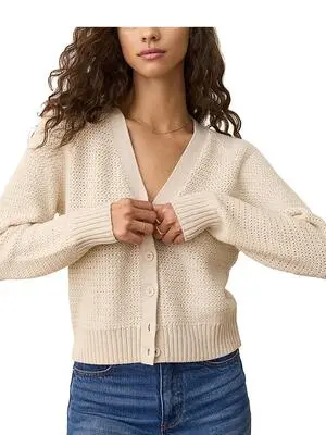 Marine Layer Robin Textured Cardigan Sweater - Seashell