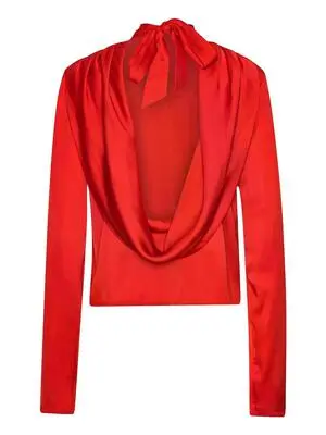 Remain Birger Christensen Cowl-back Top - Red
