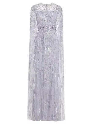 Jenny Packham Ruby Sequin-Embellished Maxi Dress Cloud