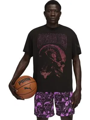 PUMA Lamelo Ball World Tour-nament Basketball T-shirt - Black