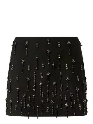 Pinko Beaded-embellished Mini Skirt - Black