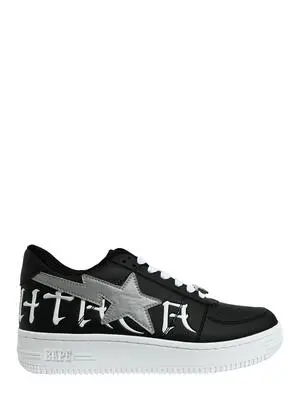 A BATHING APE Sta Low Lettered Sneakers - Black