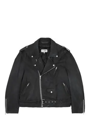MAISON MARGIELA Belted Biker Jacket - Black