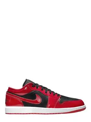 JORDAN 1 Low Patent Leather Sneakers - Red