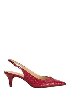 DUNE Heeled Leather Slingbacks - Red Leather