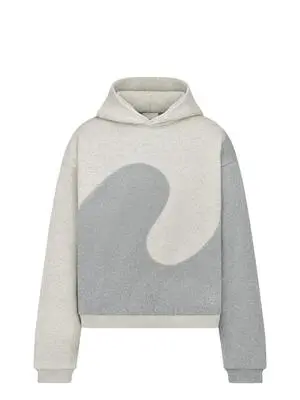 Dior X Erl Relaxed Fit Hooded Sweatshirt - Grey