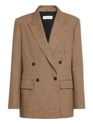 A.L.C. Calla Checked Double-Breasted Jacket