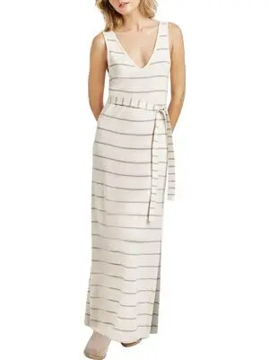 Splendid Striped Sleeveless Maxi Dress - Cactus Stripe