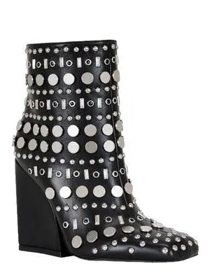AZALEA WANG Fletcher Studded Bootie - Black