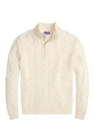 Ralph Lauren Purple Label Cable-stitch Cashmere Sweater - Classic Cream