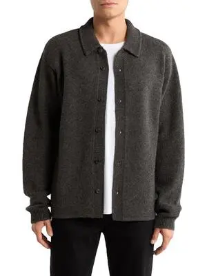 FRAME Yak Hair & Merino Wool Cardigan - Dark Mocha