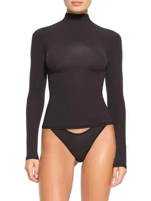 SKIMS Fits Everybody Funnel Neck Top - Onyx