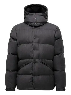 Moncler Eawy Hooded Wool Down Jacket - Black