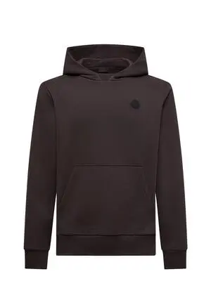 Moncler Cotton Fleece Hoodie - Brown