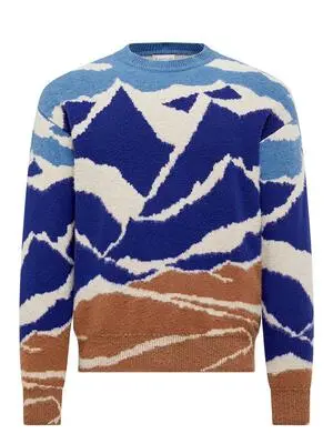 Moncler Mountain Jacquard Wool Sweater - Multicolor