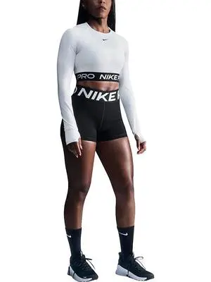 Nike Sculpt High Rise Logo Shorts - Black