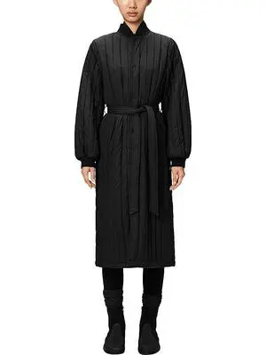 Rains Banja Belted Coat - Black