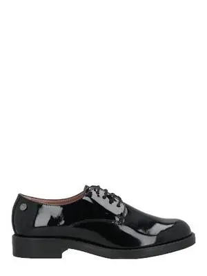 POLLINI Lace-up Leather Derby Shoes - Black
