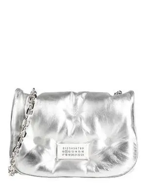 MAISON MARGIELA Leather Cross-body Flap Bag - Silver