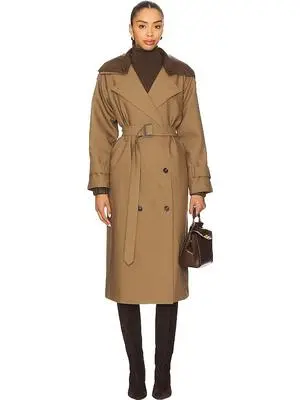Line & Dot Linden Trench Coat - Khaki