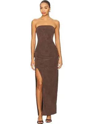 Line & Dot Alfie Maxi Dress - Chocolate