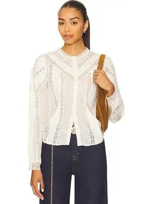 LoveShackFancy Aralina Blouse - Ivory