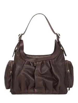 Free People Hattie Hardware Shoulder Bag - Espresso