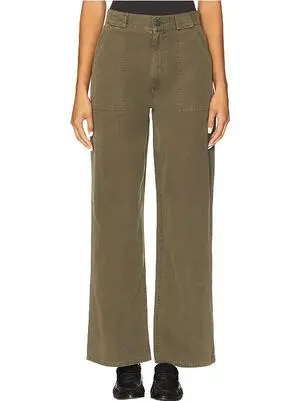 ANINE BING Grayson Pant - Army Green