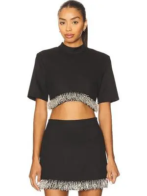 Simkhai Jalen Cropped Top - Black