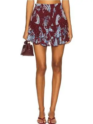 Hemant & Nandita Mini Skirt - Merlot