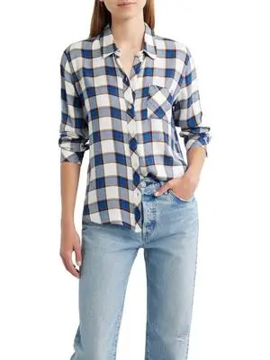 Rails Hunter Plaid Button-up Shirt - Golden Cobalt