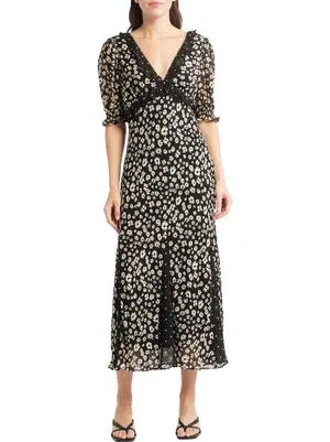 Rails Annmarie Floral Maxi Dress Daisy Dot Combo