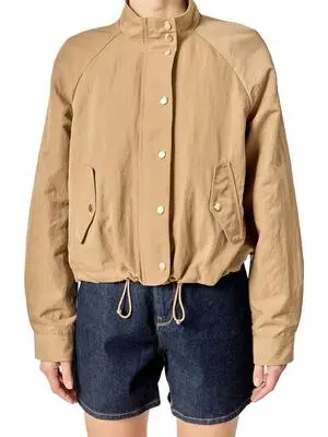 English Factory Snap Bomber Jacket - Beige