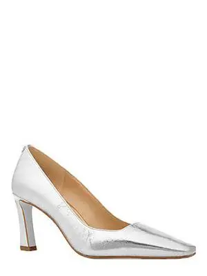 Michael Kors Darrah Crackled Metallic Leather Pump - Silver