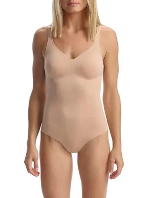 Commando Butter Soft Support Thong Bodysuit Beige
