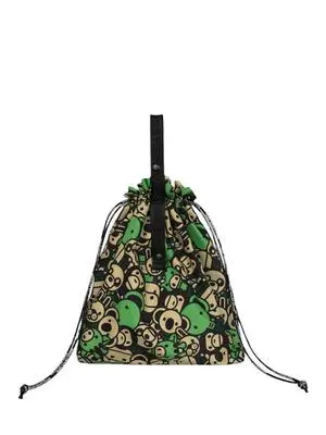 A BATHING APE Baby Milo & Friends Drawstring Bag - Emerald