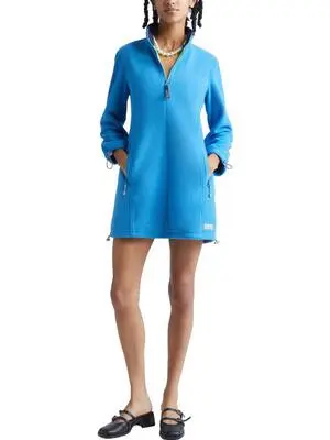 Sandy Liang Lamb Polar Fleece Minidress - Blue