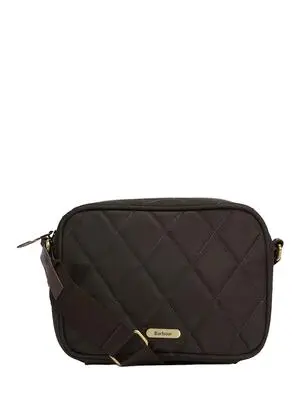 Barbour Quilted Nylon Crossbody Bag Olive