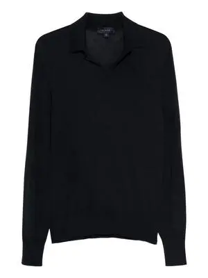 Sease Long-sleeved Polo Shirt - B53 Black