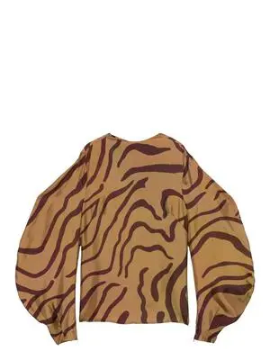 Raquel Diniz Zebra-pattern Top - Neutrals