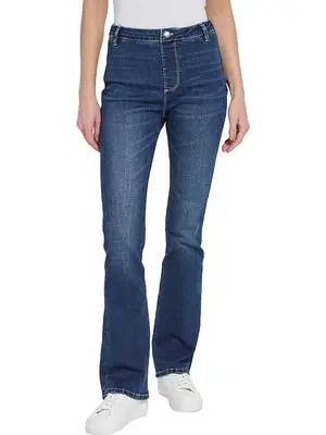 Lyssé Estelle Everyday Flare Jeans - Dark Mid Wash