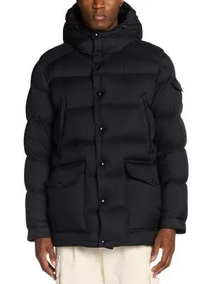 Moncler Bretagne Short Down Parka - Blue