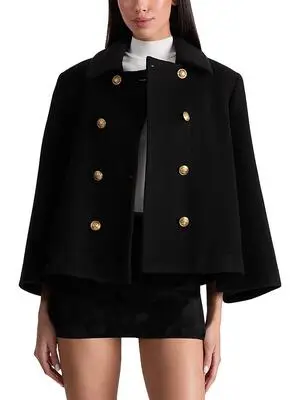 Alice + Olivia Reynalda Cape Jacket Black