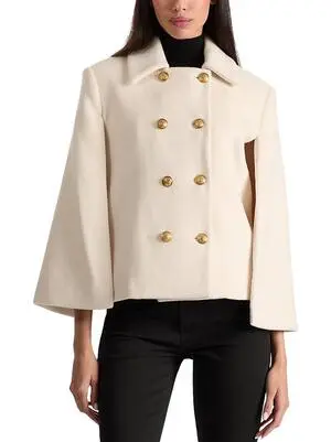 Alice + Olivia Reynalda Cape Jacket Off White