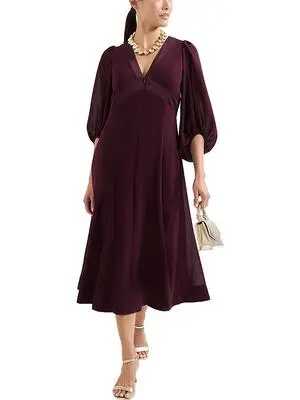 PHASE EIGHT Vera Midi Dress - Burgundy