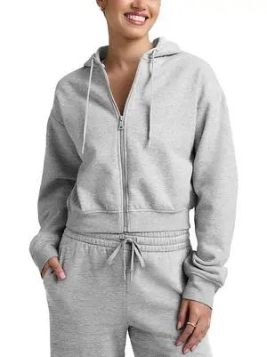 Beyond Yoga Luxefleece Zip-up Hoodie - Light Heather