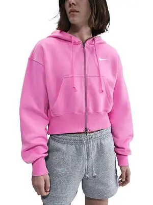 Nike Fleece Cropped Hoodie - Playful Pink