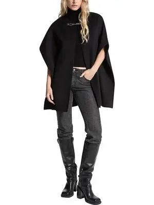 Michael Kors Double Faced Cape - Black